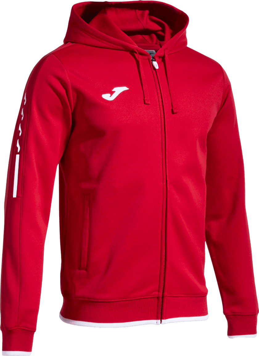 Joma Olimpiada Full Zip Hoodie - Red - Total Football Direct