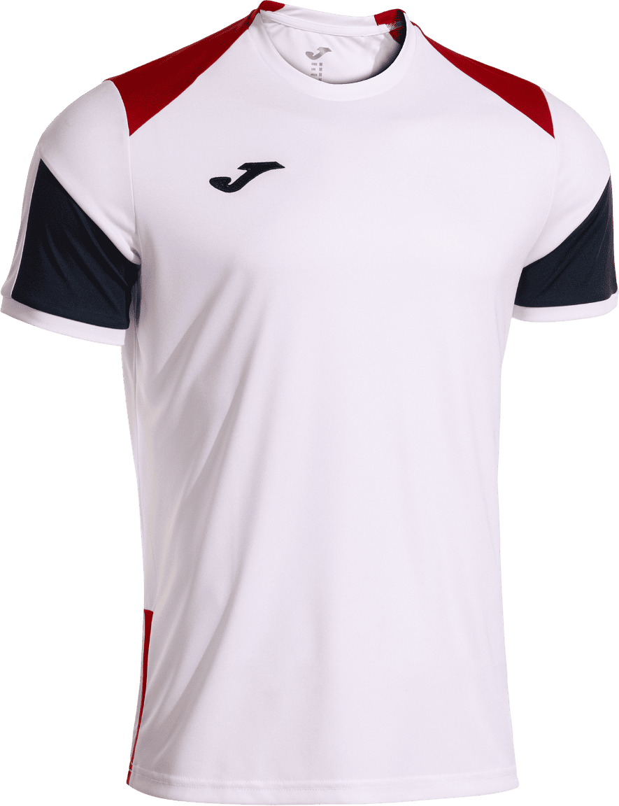 Joma Danubio IV T-Shirt - White / Red - Total Football Direct