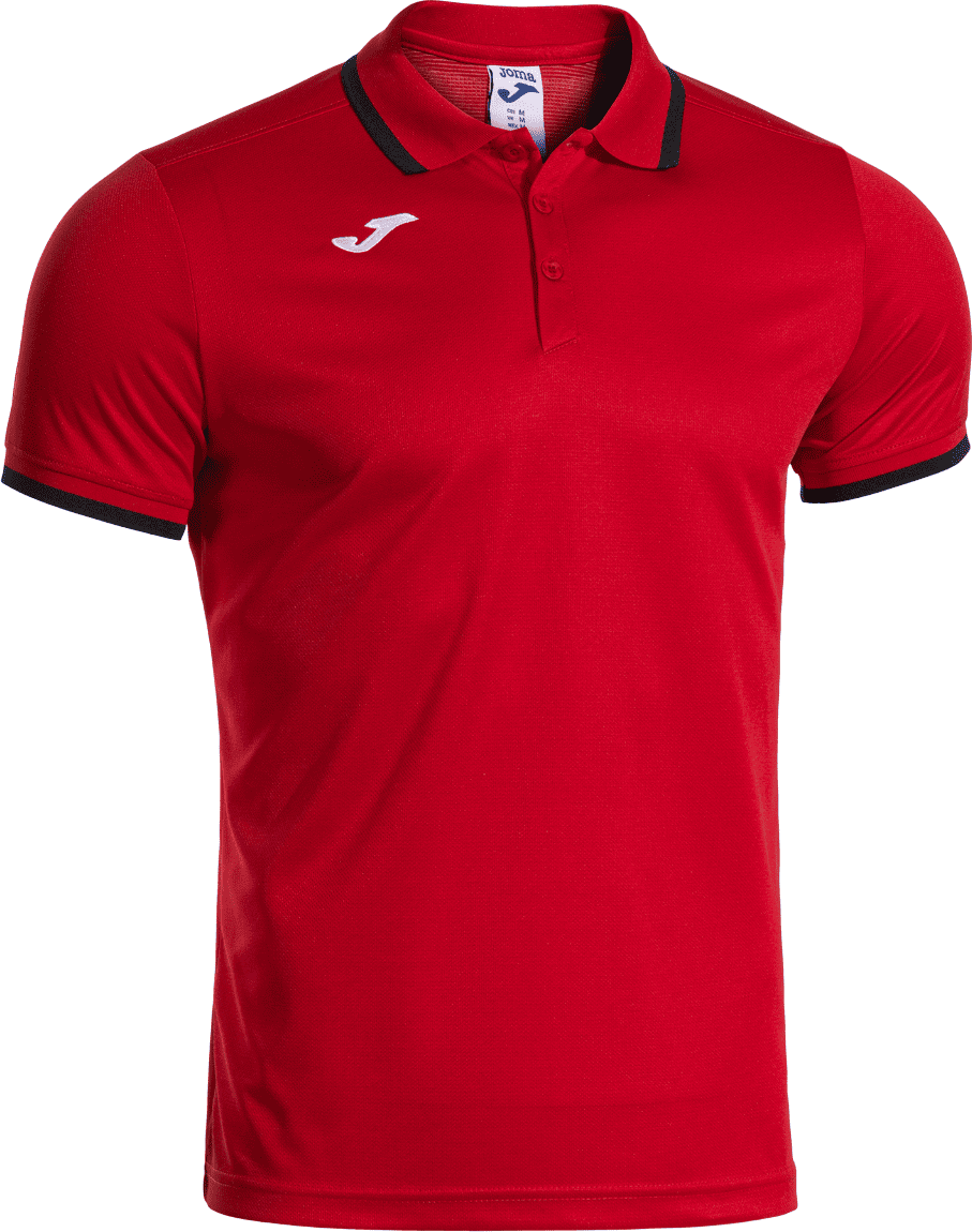 Joma Combi Premium Polo Shirt - Red / Black - Total Football Direct
