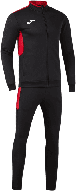 Joma Winner IV Tracksuit - Black / Red - Total Football Direct