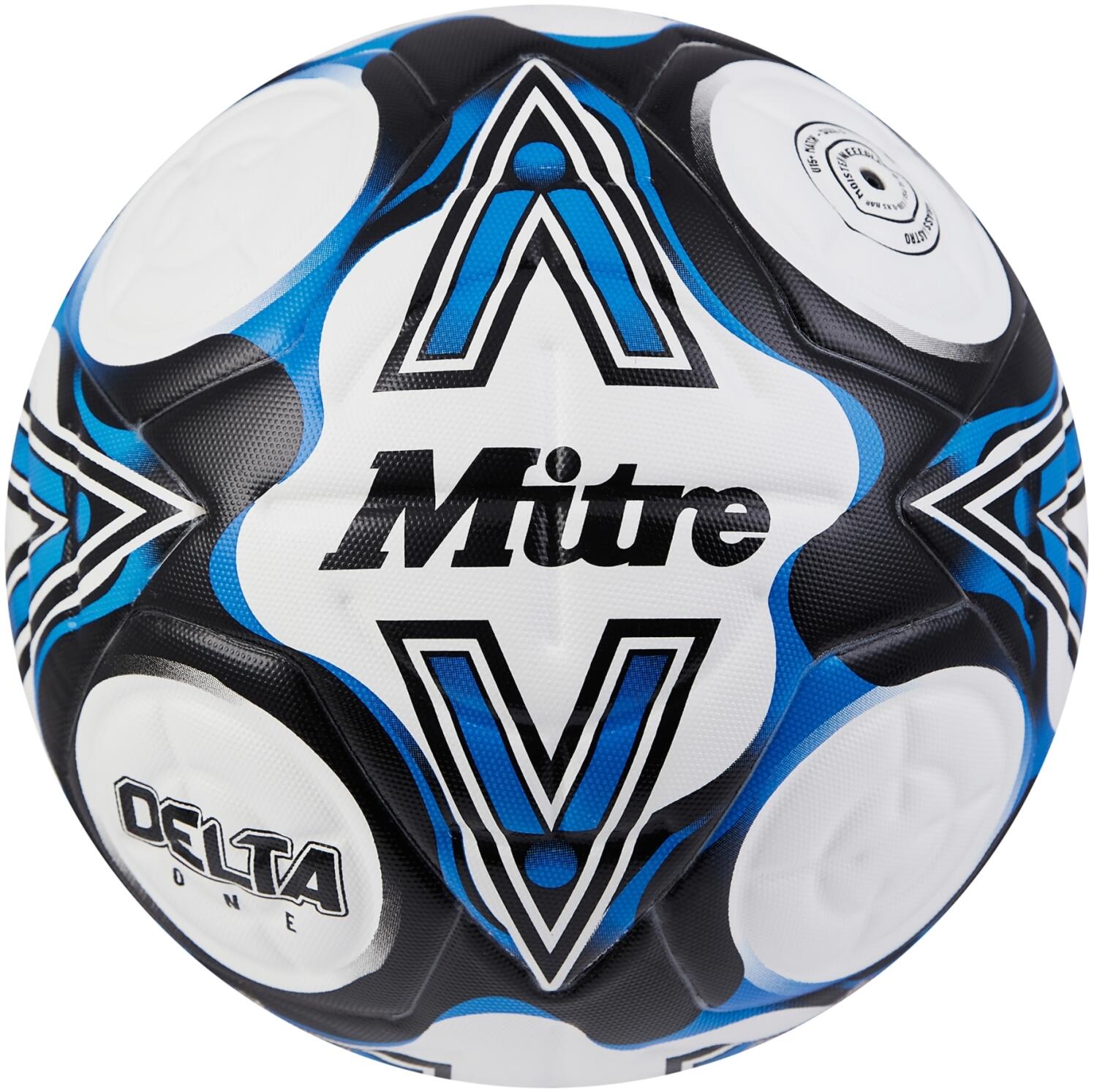 Mitre Delta One 24 Football - White/Black/Blue - Total Football Direct