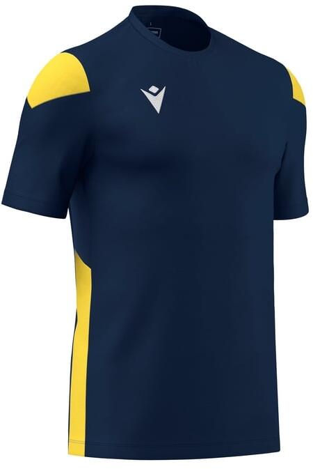 Macron Polis Shirt - Navy / Yellow - Total Football Direct