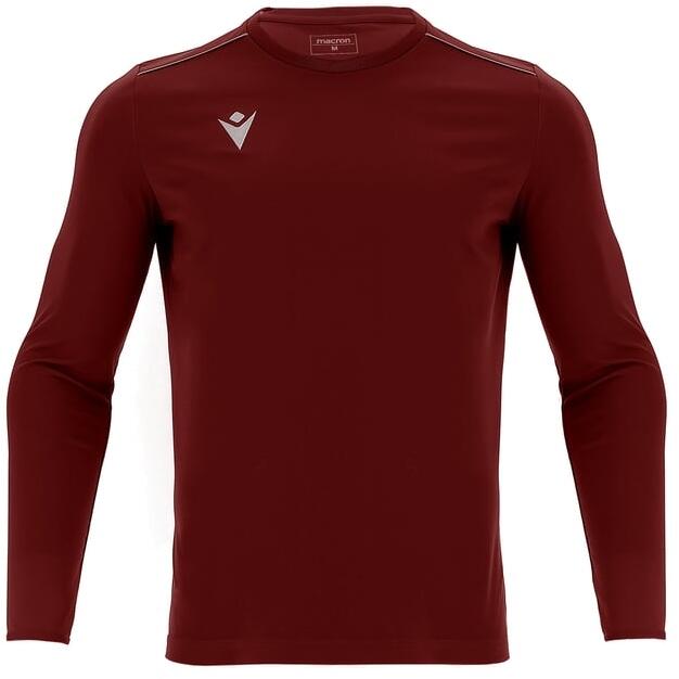 Macron Rigel Hero Long Sleeve Shirt - Cardinal - Total Football Direct