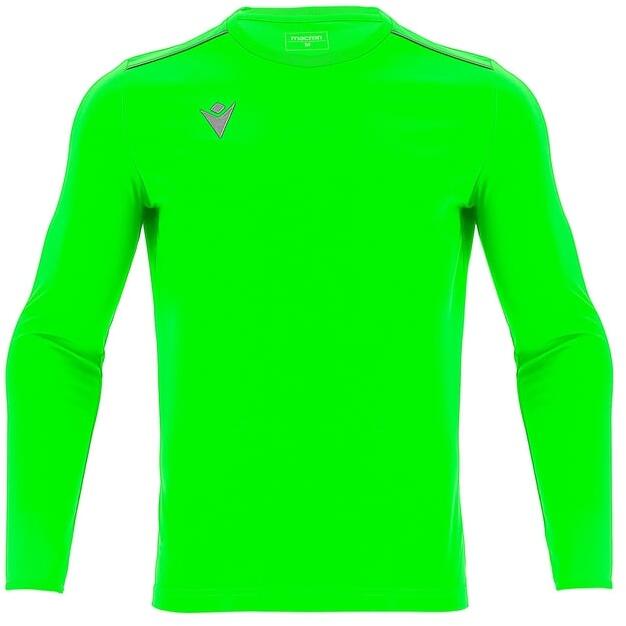 Macron Rigel Hero Long Sleeve Shirt - Neon Green - Total Football Direct