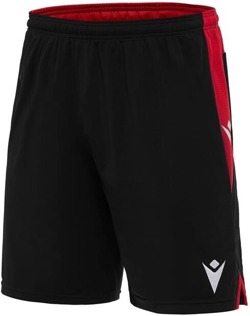 Macron Tempel Shorts - Black / Red - Total Football Direct