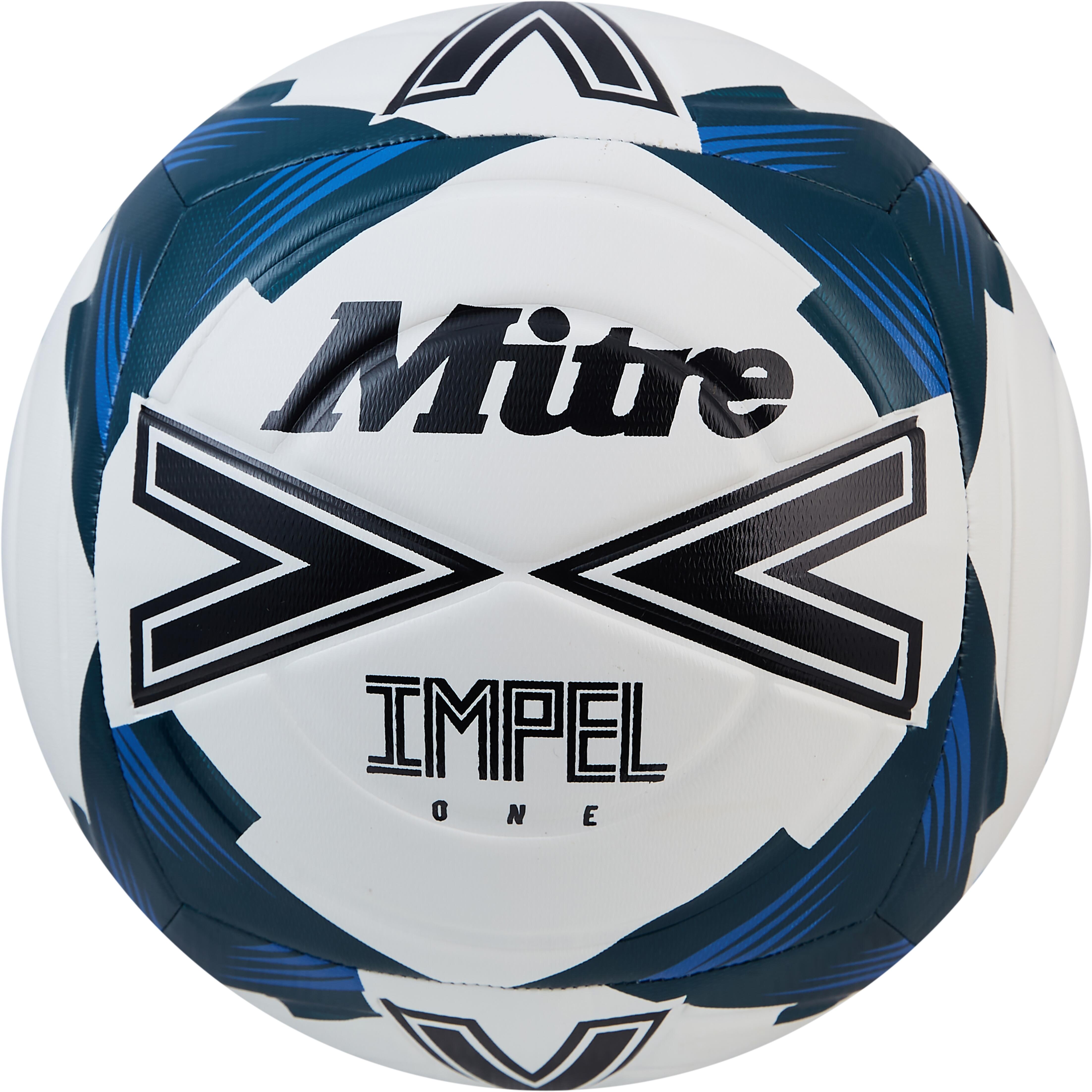 Mitre Impel One 24 Football - White/Black/Teal - Total Football Direct