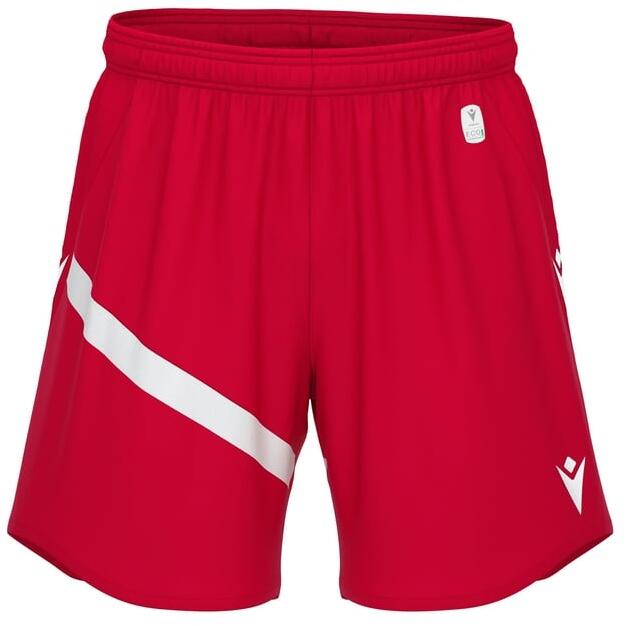 Macron Shen Eco Shorts - Red / White - Total Football Direct
