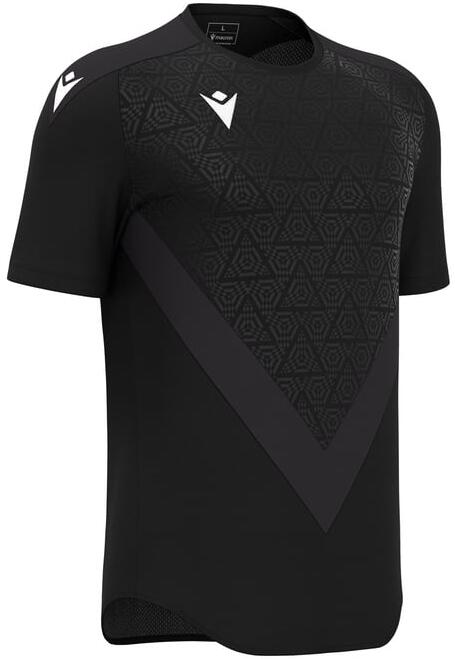 Macron Wisp Shirt - Black / Dark Grey - Total Football Direct
