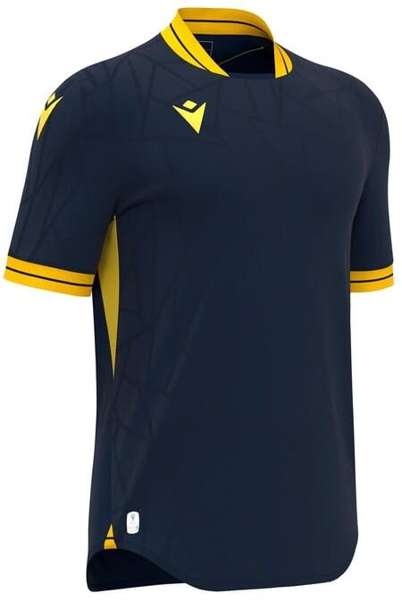 Macron Cerberus Eco Shirt - Navy / Yellow - Total Football Direct