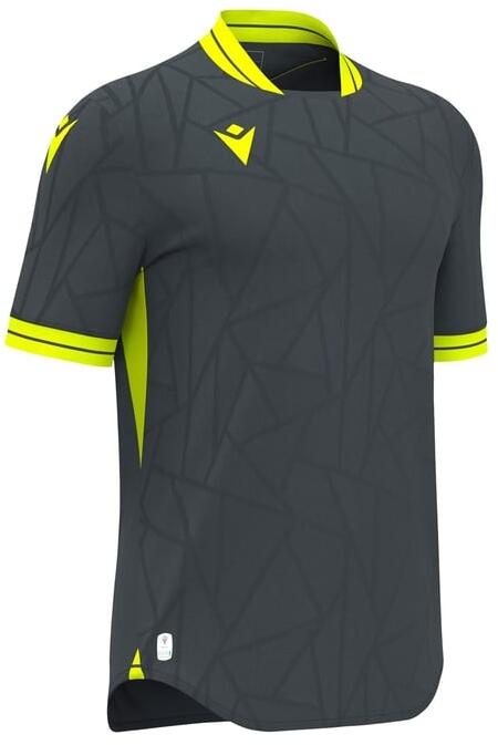 Macron Cerberus Eco Shirt - Anthracite / Neon Yellow - Total Football ...