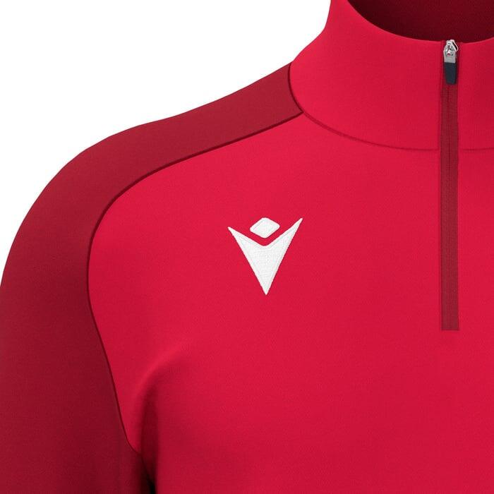 Macron Isen 1/4 Zip Track Top - Red / Dark Red - Total Football Direct