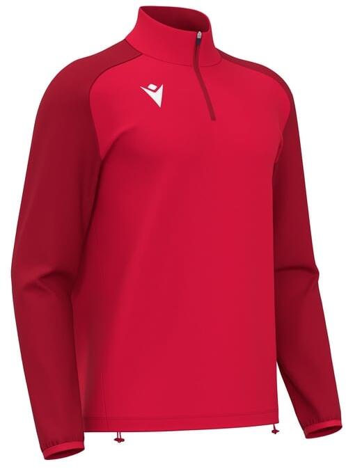 Macron Isen 1/4 Zip Track Top - Red / Dark Red - Total Football Direct