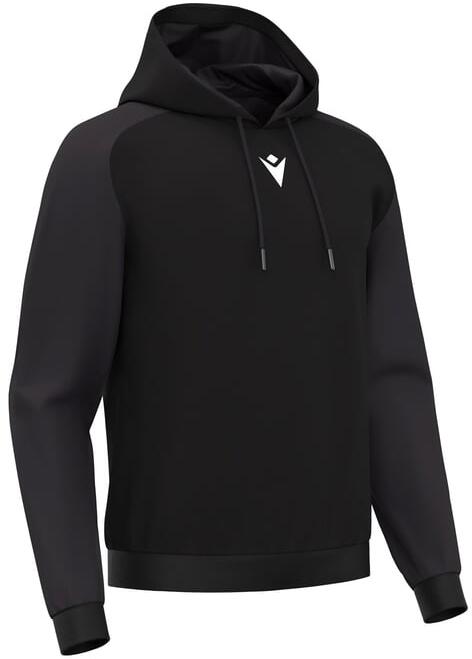 Macron Horn Hoodie - Black / Dark Grey - Total Football Direct