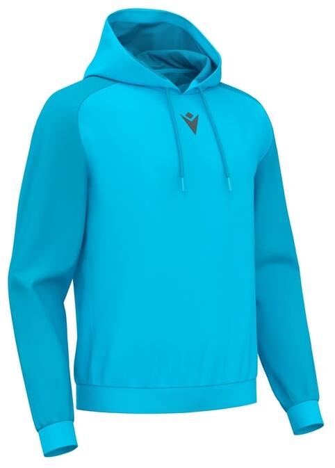 Macron Horn Hoodie - Neon Sky/ Dark Neon Sky - Total Football Direct