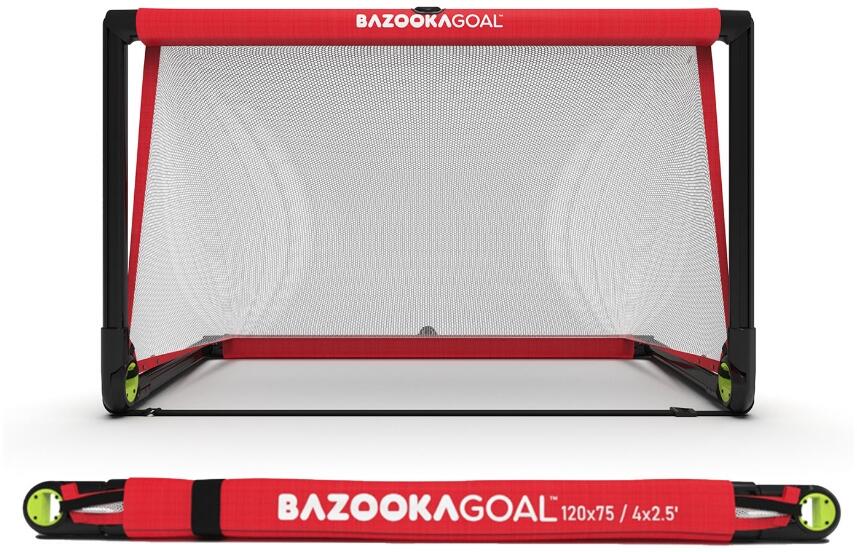 Bazooka Goal - 4' x 2.5' x 2.5' (PVC) - Red / White - Total Football Direct