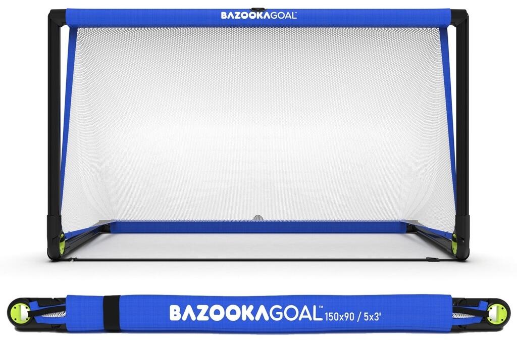 Bazooka Goal - 5' x 3' x 3' (PVC) - Royal / White - Total Football Direct