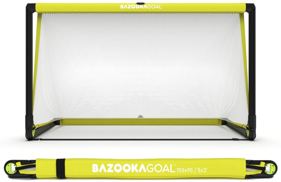Bazooka Goal - 5' x 3' x 3' (PVC) - Yellow / White - Total Football Direct