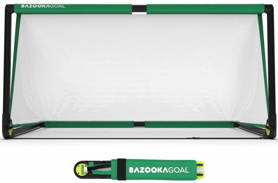 Bazooka Goal - 6' x 3' x 3' (PVC) - Green / White - Total Football Direct