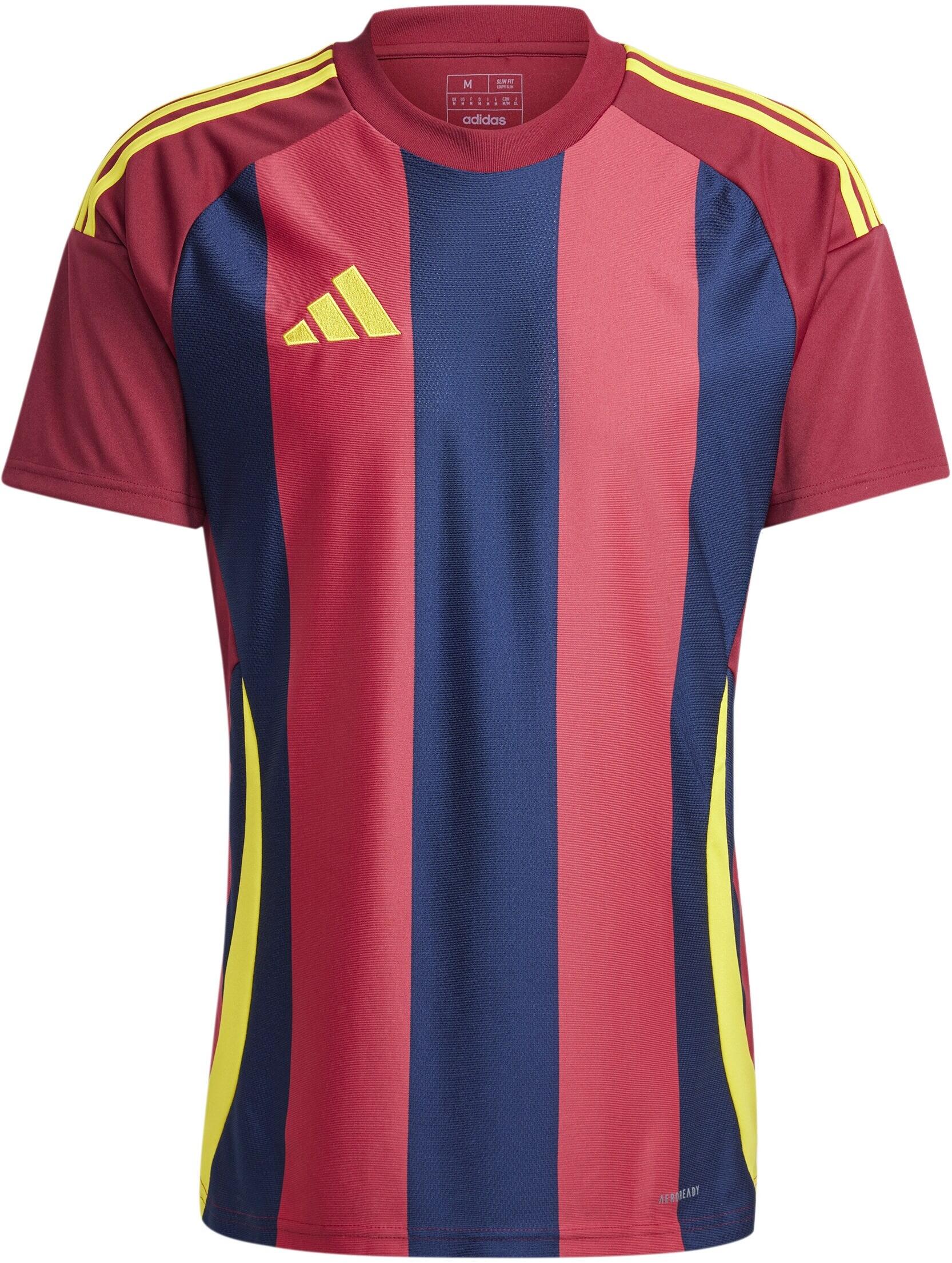 Adidas Striped 24 Jersey - Team Navy Blue / Team Burgundy / Team Yellow ...