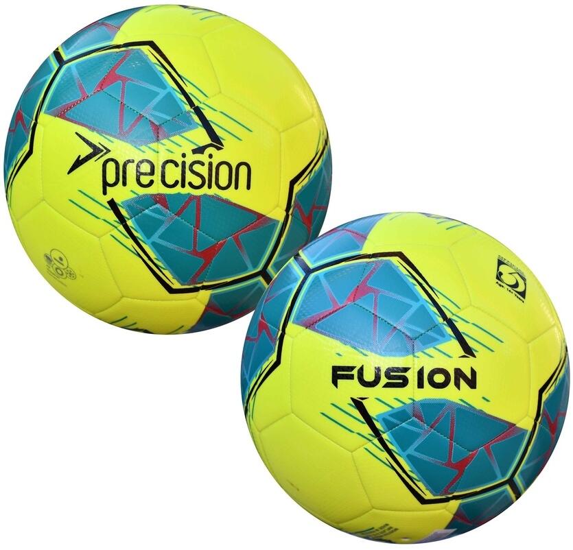 Precision Fusion FIFA Basic Training Football- Fluo Yellow / Teal ...