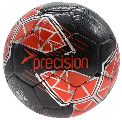 Precision Fusion Midi Size 2 Training Football - Black / Red / Silver ...