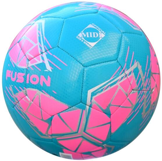 Precision Fusion Midi Size 2 Training Football - Blue / Pink /Silver ...
