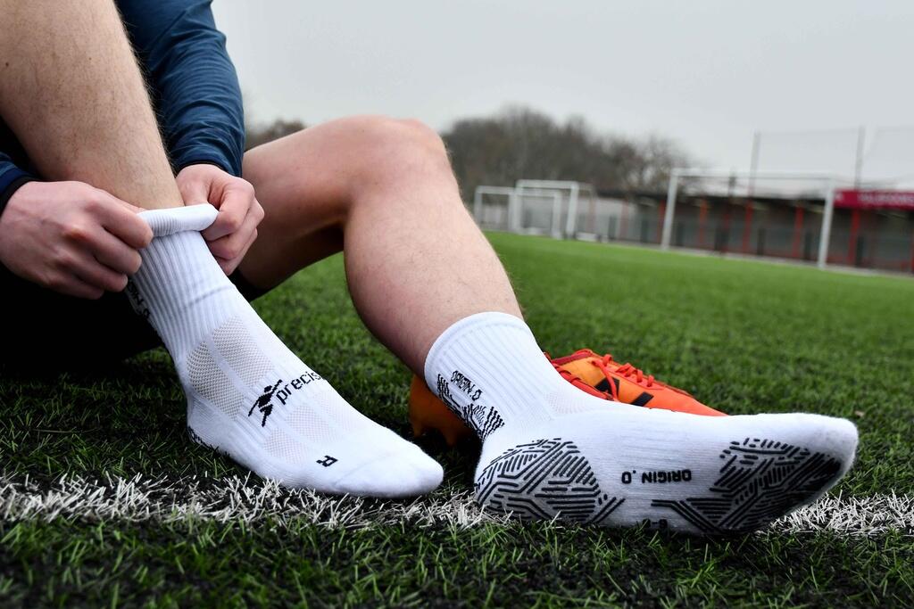 Precision Origin.0 Grip Socks - White - Total Football Direct