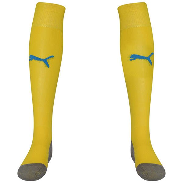 Puma Liga Core Sock - Cyber Yellow / Blue - Total Football Direct