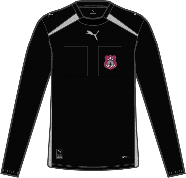 Suffolk FA 2025/26 Puma Long Sleeve Match Official Jersey - Black ...