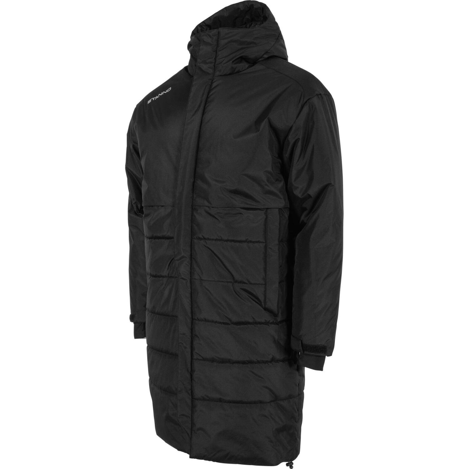 Stanno Prime Long Coach Jacket - Black - Total Football Direct