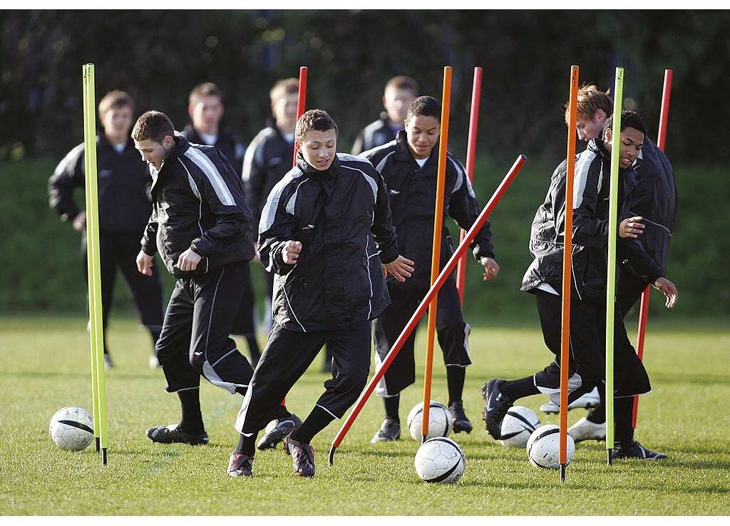 Precision Spring-Base Boundary Poles (Set of 12) - Total Football Direct