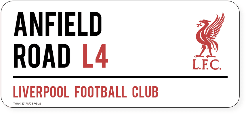 Team Merchandise Stadium Street Sign - Liverpool - Total Football Direct