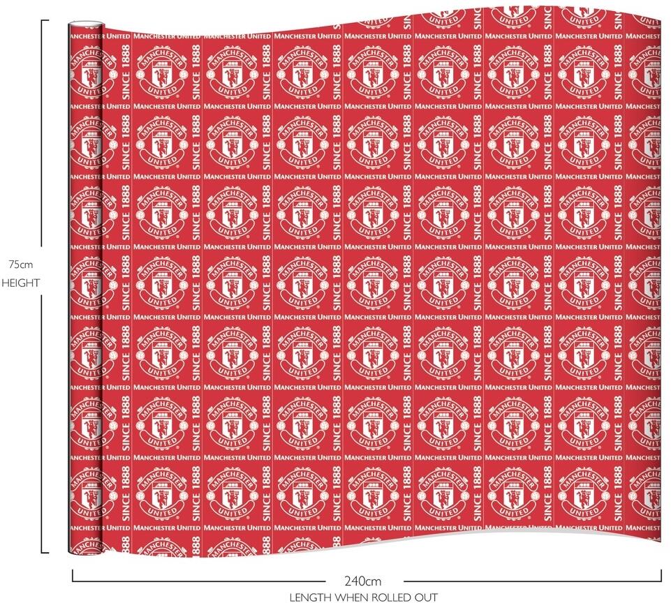 Team Merchandise Gift Wrap Paper - Man United - Total Football Direct
