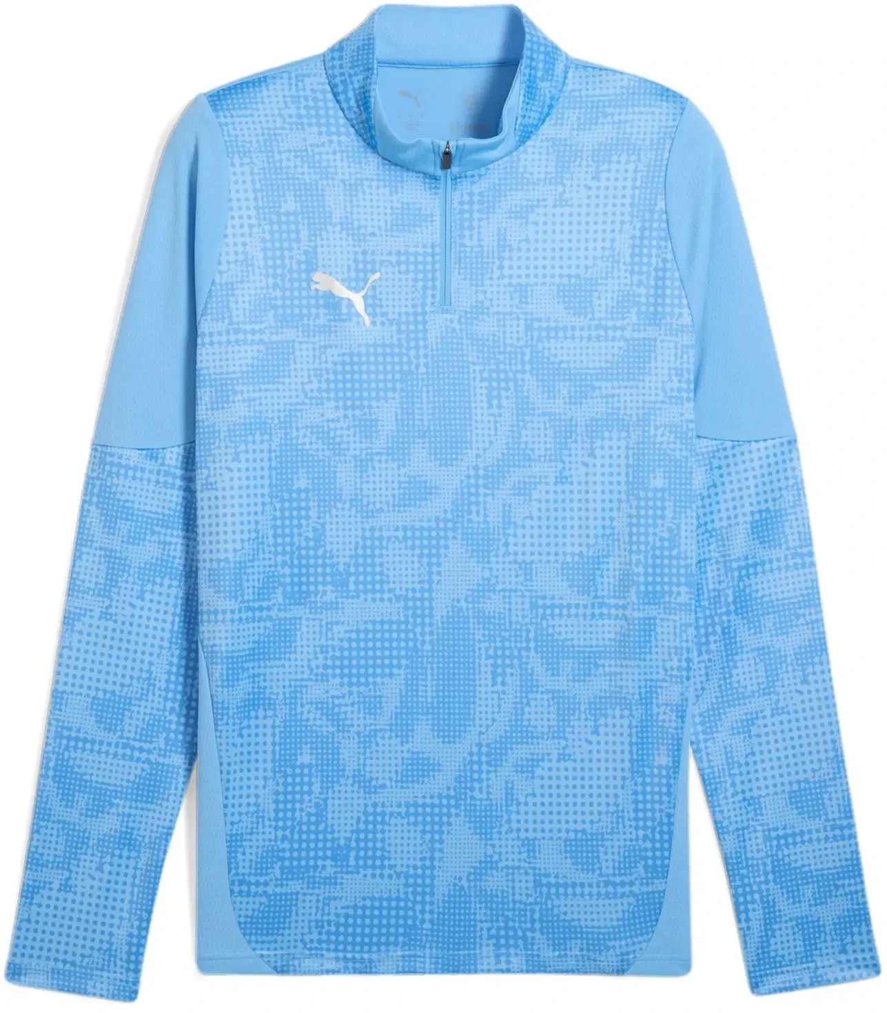Puma teamCUP 1/4 Zip Training Top - Team Light Blue / Silver - Total Football Direct