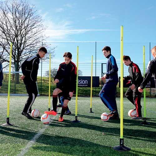 Precision Boundary Poles - Yellow (Set Of 12) - Total Football Direct